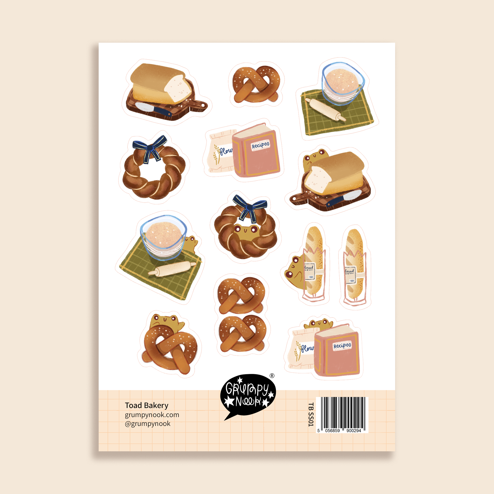 Toad Bakery Sticker Sheet – Grumpy Nook®